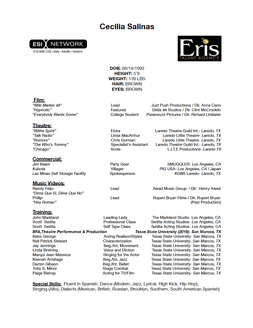 Resume - Cecilia L. Salinas